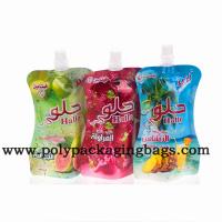 China 100mic Plastic Stand Up Spout Pouch For Liquid Packaging Juice Stand Up Pouch With Valve for sale