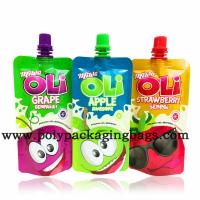 China 100mic Plastic Stand Up Spout Pouch For Liquid Packaging Juice Stand Up Pouch With Valve for sale