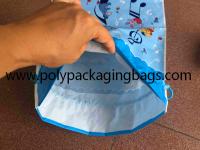 China Gravure Printing 0.06mm Frosted CPE Plastic Drawstring Bags for sale