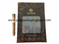 China Black classic cigar zipper bag with transparent windows and moisturizing sponge for sale