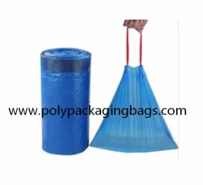 China Ldpe Material Drawstring Degradable Garbage Bag Roll Recyclable for sale