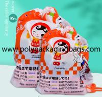 China Cartoon 0.06mm PE Drawstring Shoulder Bag For Outing for sale