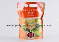 China Biodegradable 3 Liter Double Bottom Stand Up Spout Pouch With Spigot for sale