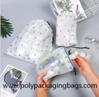 China 22*33cm Frosted PE Plastic Drawstring Pouch Bag for sale