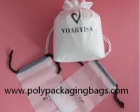 China CMYK Color Frosted Drawstring Plastic Bags For Garment Packing for sale