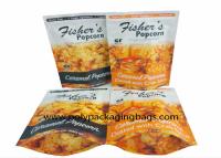 China Stand Alone Zipper Top Aluminized Popcorn Snack Bags for sale