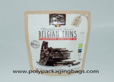 China Confectionery CMYK Pantone Stand Up Kraft Paper Ziplock Bag for sale