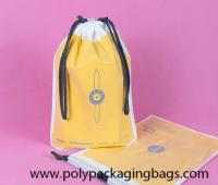 China Towel Packing Frosted CPE PE Plastic Drawstring Bags For Travel for sale