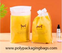 China Cat Logo Matte 0.04mm CPE LDPE Cosmetic Drawstring Bag for sale