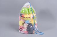 China 8kgs Load LDPE One Shoulder Plastic Drawstring Bag White Transparent PE Travelling Bag Custom Drawstring Pouch for sale