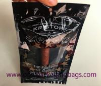 China Custom Printed Moisture Humidity Proof Cigar Tobacco Packaging Bag With Zipper for sale