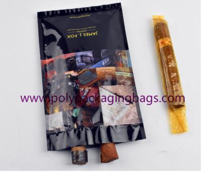 China Convenient Ziplock Cigar Humidor Bags / Moisturizing Cigar Packaging Bags / Cigar Packaging Pouches for sale