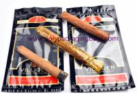 China Moisture Proof Plastic Cigar Packaging Bag With Resealable Ziplock for sale