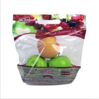 China Gravure Printing Transparent CPP Fruit Packaging Bags With Portable Hole for sale