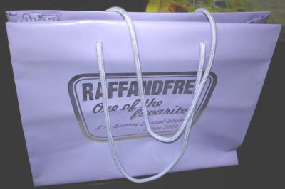 China White Small Plastic Handle Bag HDPE Cosmetic Shopping Bag Custom Made for sale