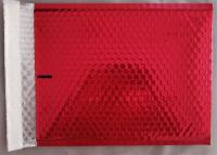 China Red Shiny Bubble Mail Bag Logo Customized Dimension Tolerance ±0.2 for sale