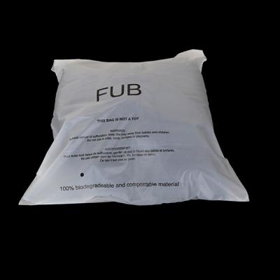 China Self Adhesive PLA Biodegradable Cornstarch Bags For Garment Packaging for sale