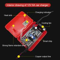 China 12V 5A Motorcycle Car battery Charger Pulse Repair Lead acid battery charger 12V 5A with LCD Display for sale
