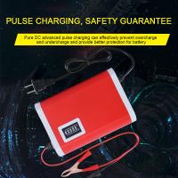 China 12V 5A Motorcycle Car battery Charger Pulse Repair Lead acid battery charger 12V 5A with LCD Display for sale