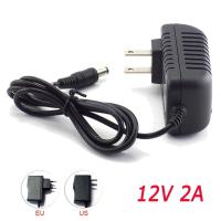 China 12V 2A AC DC Power Adapters Universal Power Supply 5.5x 2.1mm Wall Mounted US Plug 24w 12v 2000ma for sale