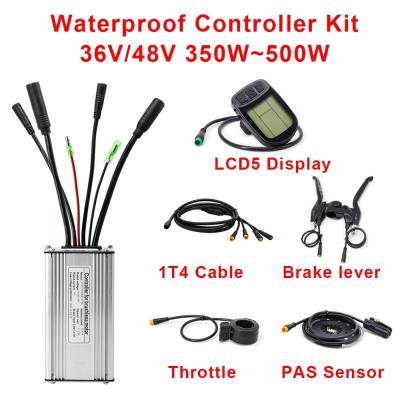 China 36V 350W 48v 500w Brushless Controller Throttle Brake PAS Sensor LCD Display for sale