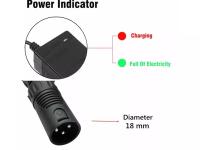 China 42V 3A 36v Li Ion Battery Charger 3 Pin XLR Socket Connector Cool for sale