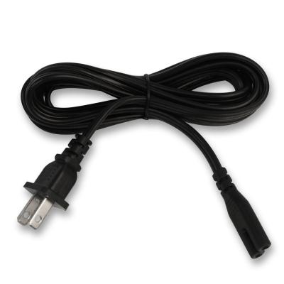 China Figure 8 Nema 1-15p AC 2 Pin IEC 320 C7 Power Cord Polarized for sale