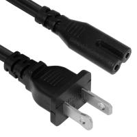 China Figure 8 Nema 1-15p AC 2 Pin IEC 320 C7 Power Cord Polarized for sale