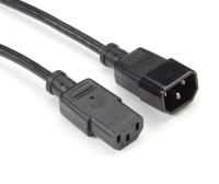 China Black IEC Panel Mount C14 To C13 Ac Power Cable 1.5mm2 10A 250V for sale