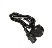China Uk Plug British Standard Aluminum 3 Pin Ac Power Cord 1.2m For Computer for sale
