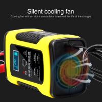 China Motorcycle  12V 6A Fully Intelligent Pulse Repair Charger LCD Display For for sale