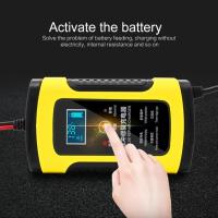 China Motorcycle  12V 6A Fully Intelligent Pulse Repair Charger LCD Display For for sale