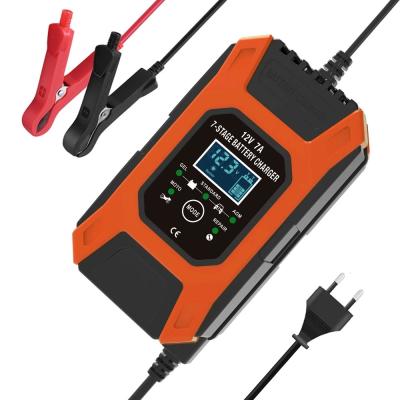 China Lead Acid 7 Stage Calcium 12V 7A  Battery Charger Maintainer for sale