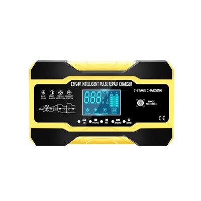 China 12V 10A Touch Screen Pulse Repair LCD Voltage Intelligent Car Battery Charger for sale