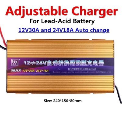 China Adjustable 18A Lead Acid Intelligent Automatic Battery Charger for sale