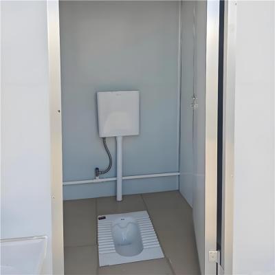 China Powder Coated Steel Frame Mobile Toilet with Weather Resistance and High-strength Steel Construction for sale