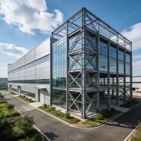 China Prefabricated Commercial Steel Frame Building Wind Resistant For Warehouses for sale