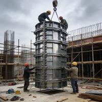 China Concrete Column Steel Formwork Q235 Steel Single Sided Supports for sale