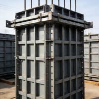 China Construction Concrete Column Steel Formwork Custom Adjustable Reusable for sale