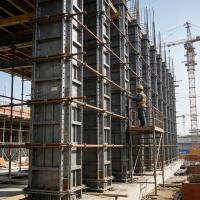 China Q235B Cast In Place Reinforced Concrete Columns With Adjustable Column Formwork for sale