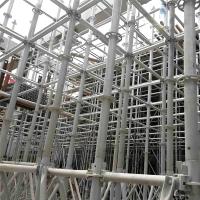 China Green Disc Locked Steel Tubular Scaffolding Movable Reusable for sale