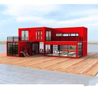 China Steel Prefab Container House Weather Resistant Preinstalled Water Electricity HVAC Pipelines for sale