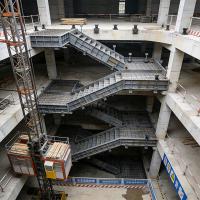China Modular Steel Stair Formwork Non Slip For Concrete Staircase Molds for sale