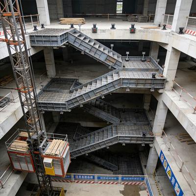 China Modular Steel Stair Formwork Non Slip For Concrete Staircase Molds for sale