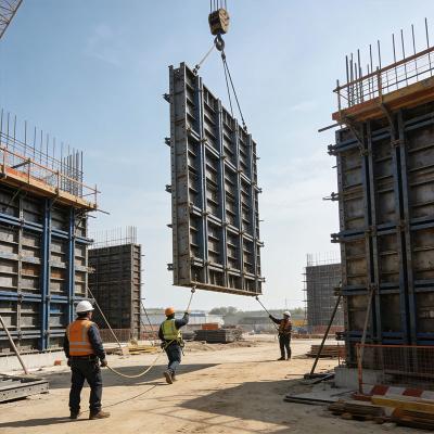 China Modular Steel Wall Formwork Wear Resistant For Vertical Structure Construction for sale
