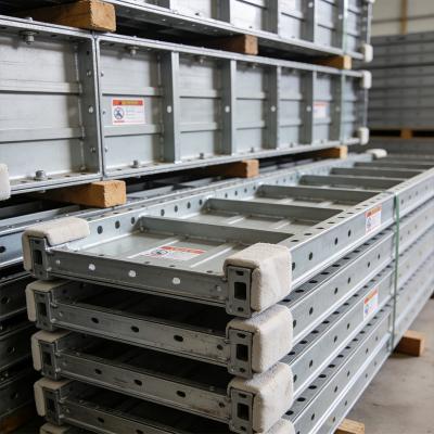 China Thick Steel Plates Wall Formwork System Combining Section Steel Skeletons For Concrete Molding for sale