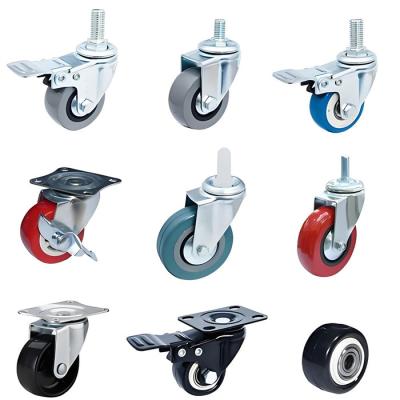 China Zinc Plated Scaffold Castors with 360 Degree Swivel and Total Lock Brake for Mobile Scaffolding for sale