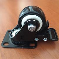 China Heavy-Duty Scaffolding Castors with Total Lock Brake Zinc Plated and Low Noise Polyurethane Wheels for Mobile Scaffolds for sale