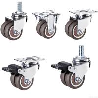 China Polyurethane Scaffolding Castors with 360 Degrees Swivel and Total Lock Brake for Construction Mobility for sale