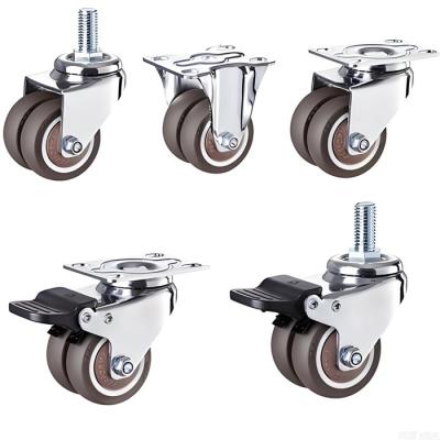 China Polyurethane Scaffolding Castors with 360 Degrees Swivel and Total Lock Brake for Construction Mobility for sale